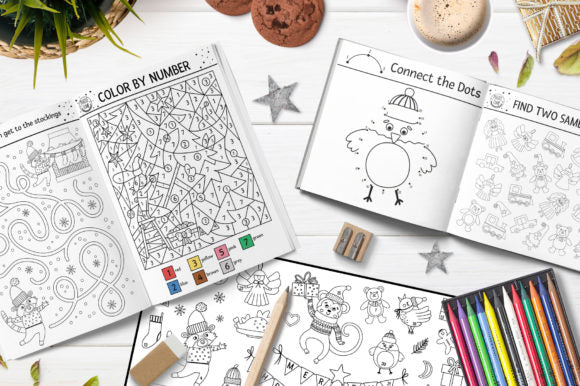 Merry CHRISTMAS Coloring Games and Activity Set - [INSTANT PRINTABLE/D ...