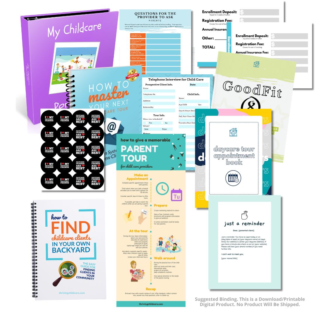 Terrific Tour Toolkit - Daycare Tour Mastery Bundle [INSTANT PRINTABLE ...