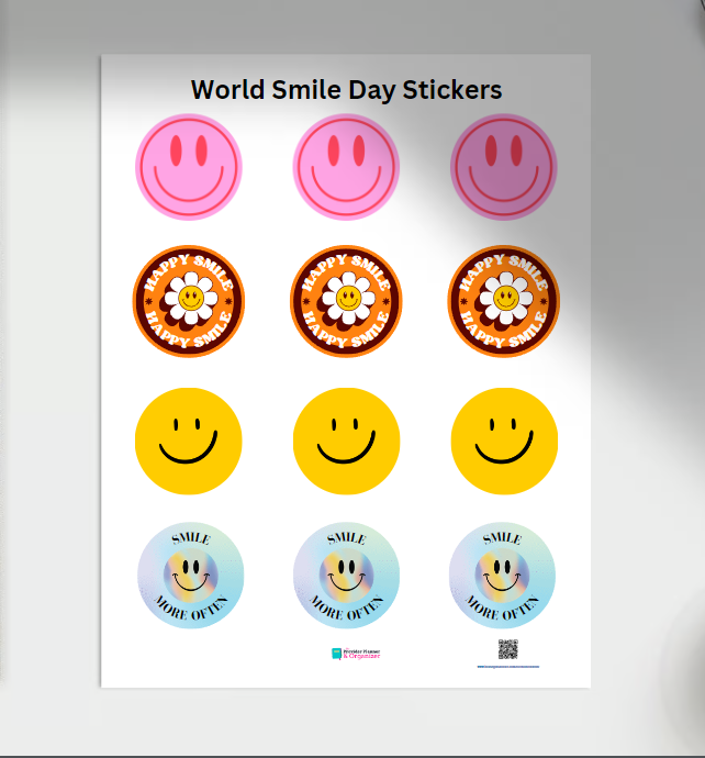WORLD SMILE DAY STICKER SET: Make every day feel like World Smile Day ...