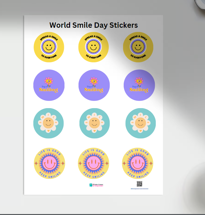 WORLD SMILE DAY STICKER SET: Make every day feel like World Smile Day ...