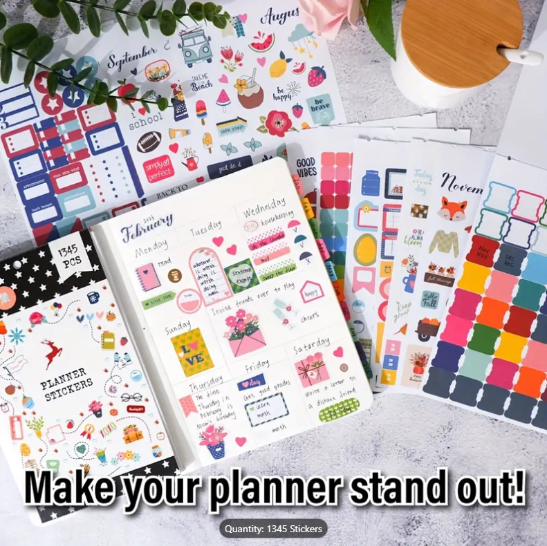 Provider Planner Sticker Set - Huge 1345 Pcs Planner Stickers Set ...