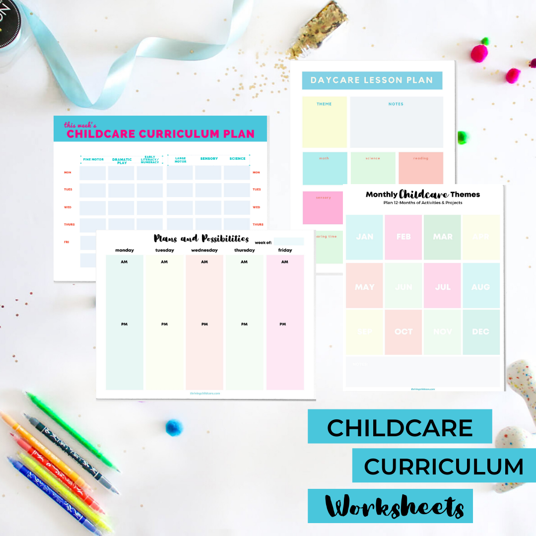 Childcare Curriculum Worksheet Pack [INSTANT PRINTABLE DOWNLOAD ...